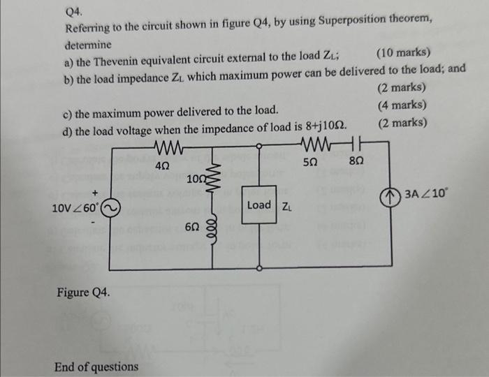 [Solved]: Q4. Referring to the circuit shown in figure Q4,