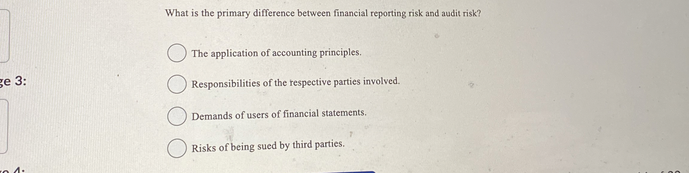 Solved What is the primary difference between financial | Chegg.com