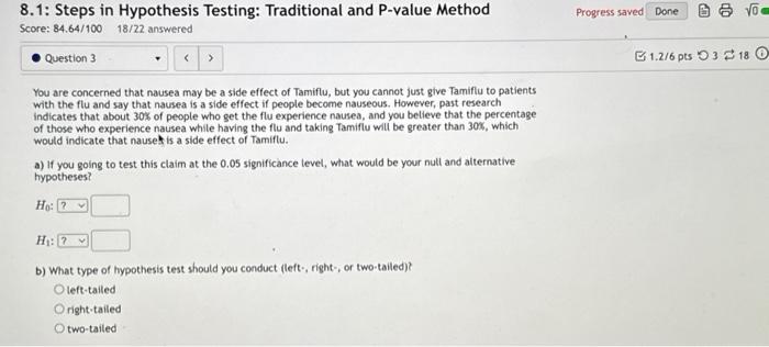 Solved 8.1: Steps in Hypothesis Testing: Traditional and | Chegg.com