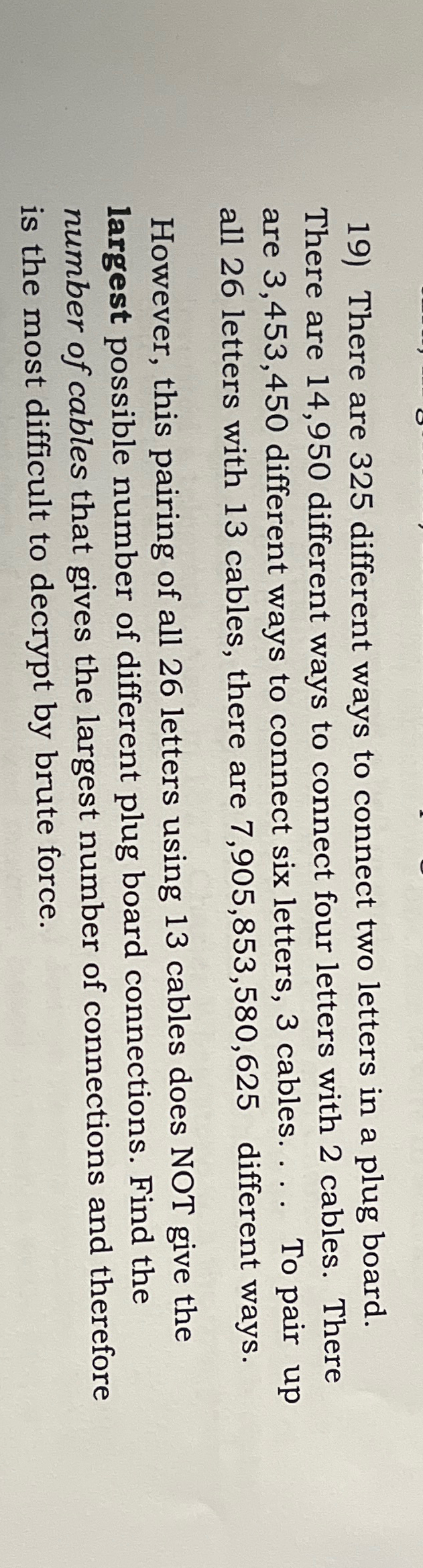 Solved There are 325 ﻿different ways to connect two letters | Chegg.com