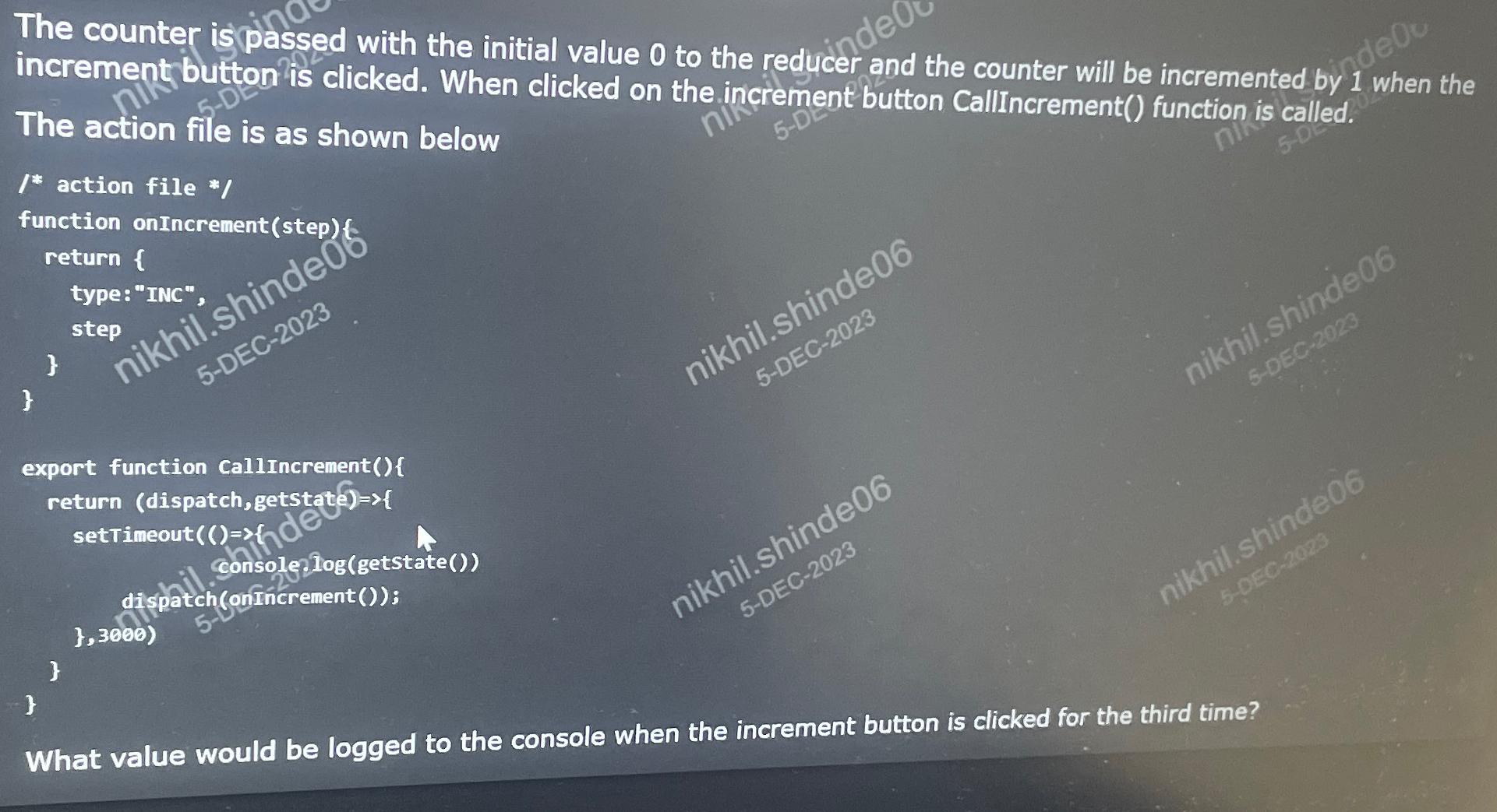 Solved The counter isplpassed with the initial value 0 ﻿to | Chegg.com