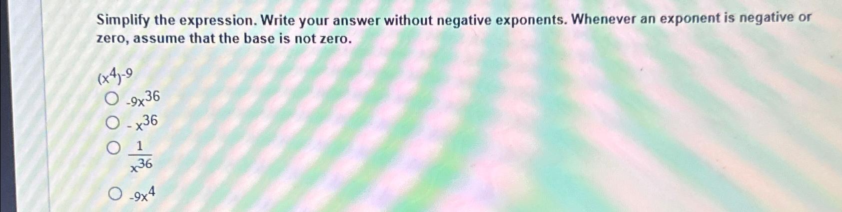Solved Simplify the expression. Write your answer without | Chegg.com