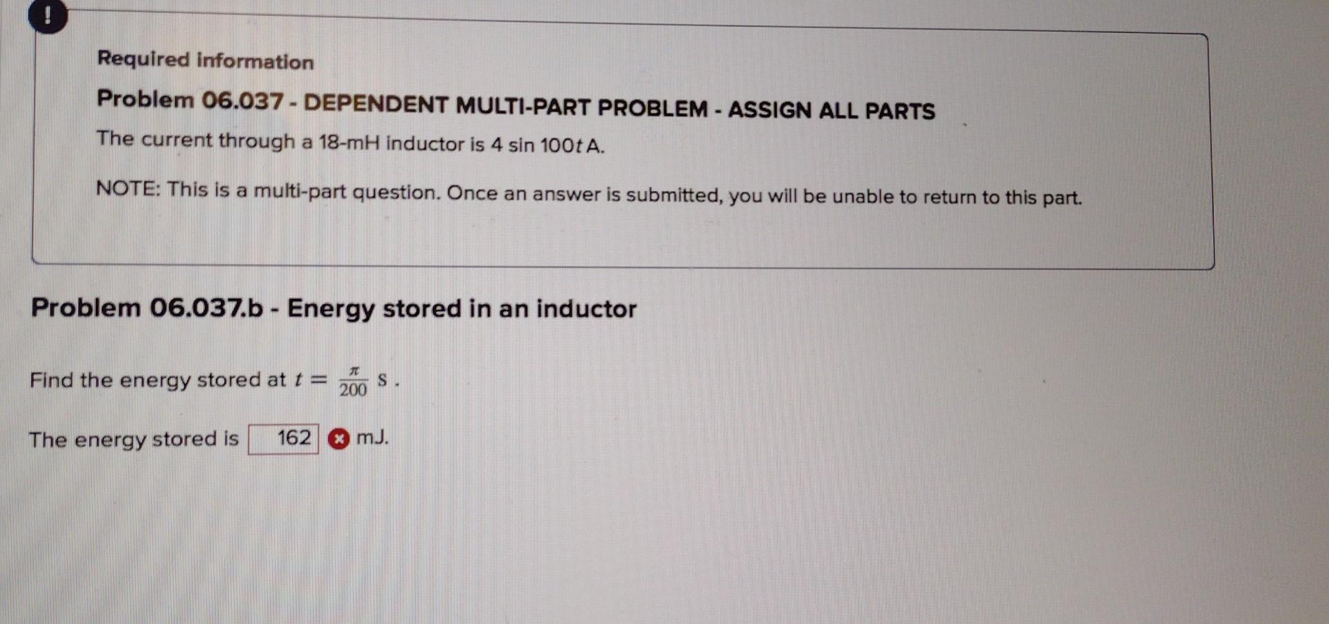 Solved Required information Problem 06.037 - DEPENDENT | Chegg.com