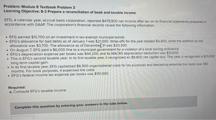Solved Problem: Module 8 Textbook Problem 3 Learning | Chegg.com