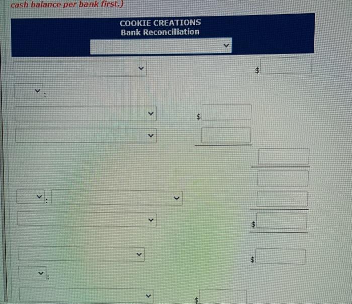 Solved Cookie Creations 8 Part 2 a-c (Part Level Submission) | Chegg.com