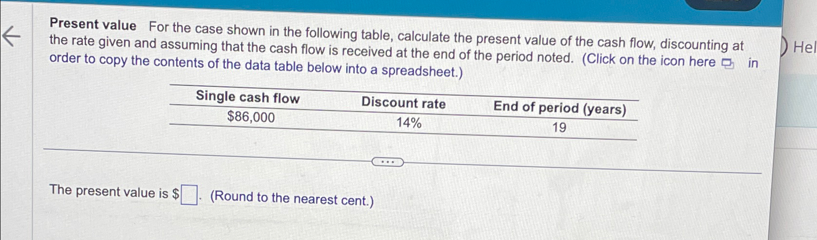 Solved Present value For the case shown in the following | Chegg.com