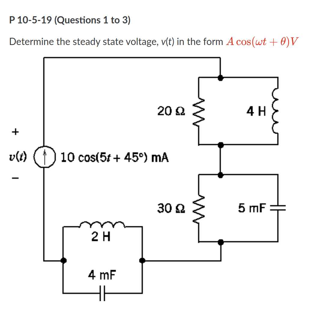 Solved P 10 5 19 Questions 1 To 3 Determine The Steady