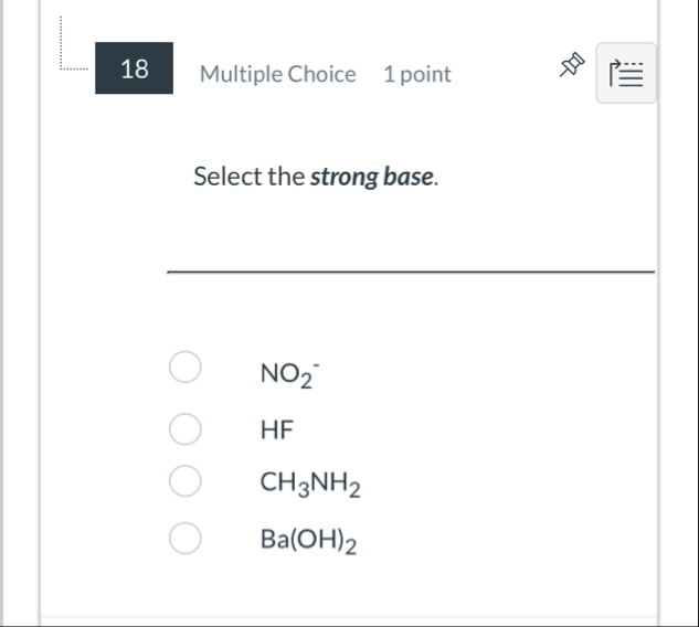 Solved Multiple Choice1 ﻿pointSelect the strong | Chegg.com