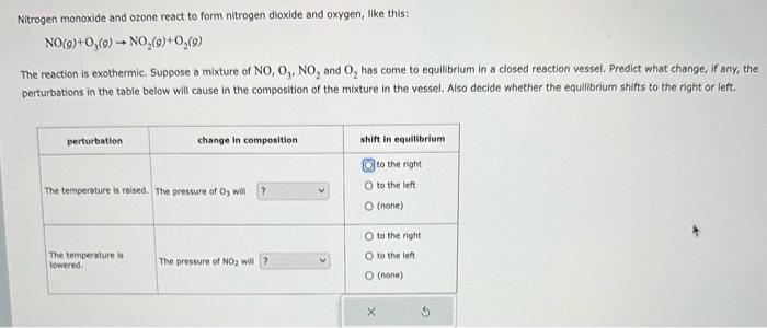 Solved Nitrogen monoxide and ozone react to form nitrogen | Chegg.com