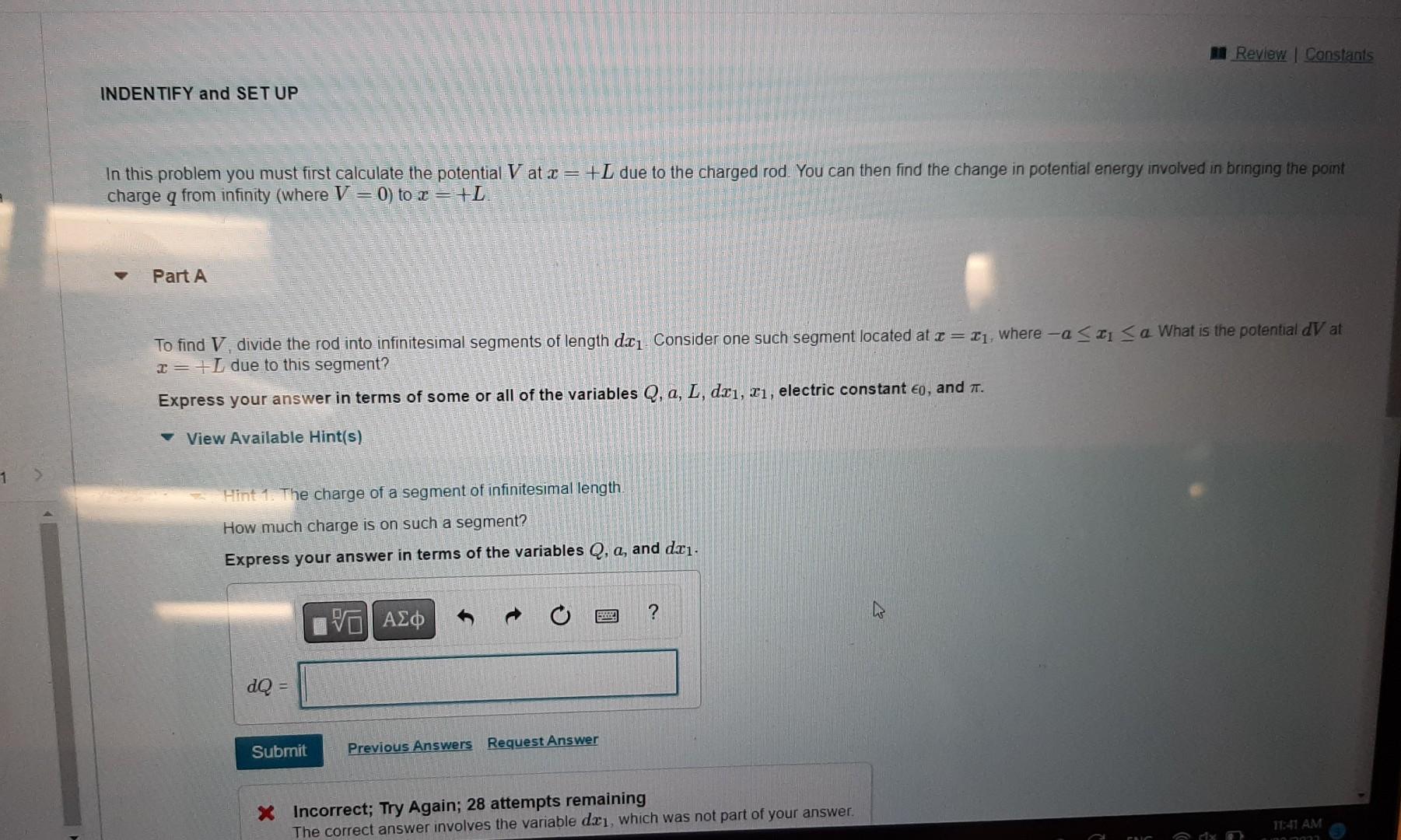 Solved Positive electric charge Q is distributed uniformly | Chegg.com