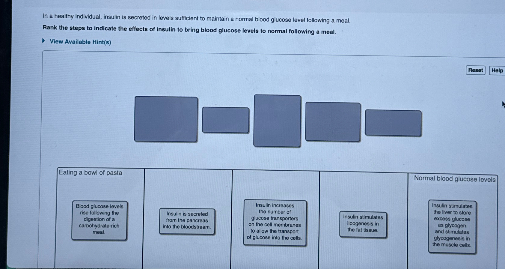 Solved In a healthy individual, insulin is secreted in | Chegg.com