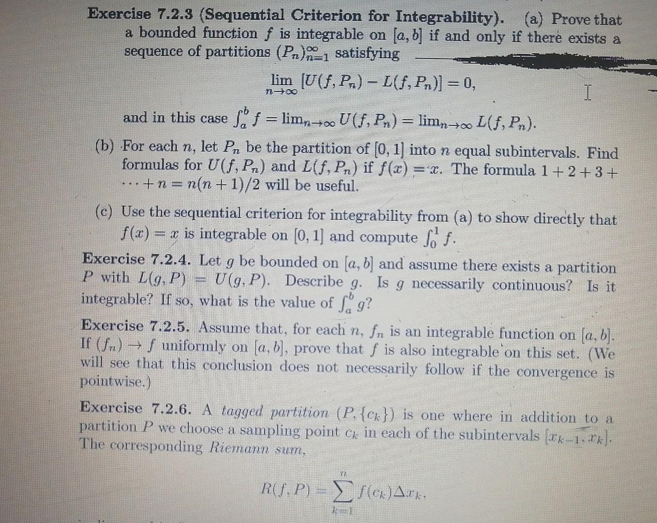 Solved 11+00 20 Exercise 7.2.3 (Sequential Criterion for | Chegg.com