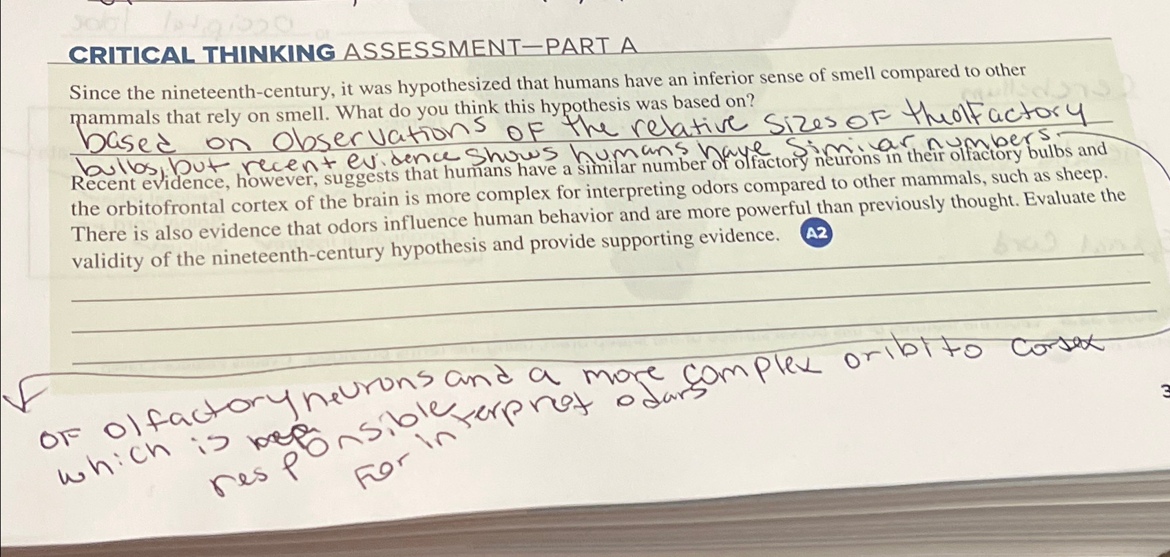Solved CRITICAL THINKING ASSESSMENT-PART ASince the | Chegg.com