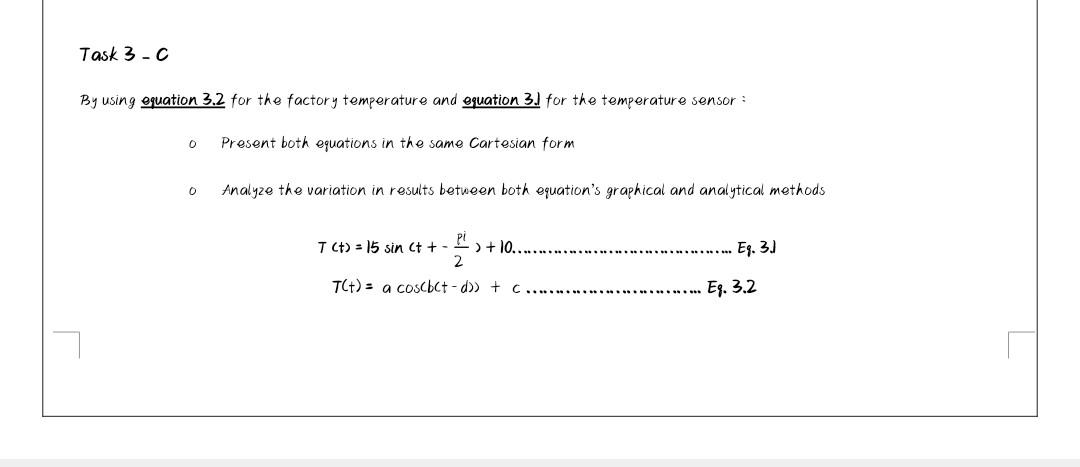 Solved By using equation 3.2 for the factory temperature and | Chegg.com
