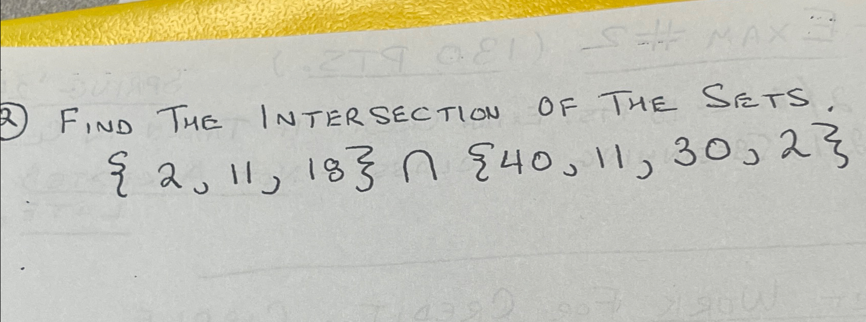 Solved (2) ﻿Find The intersection of the | Chegg.com