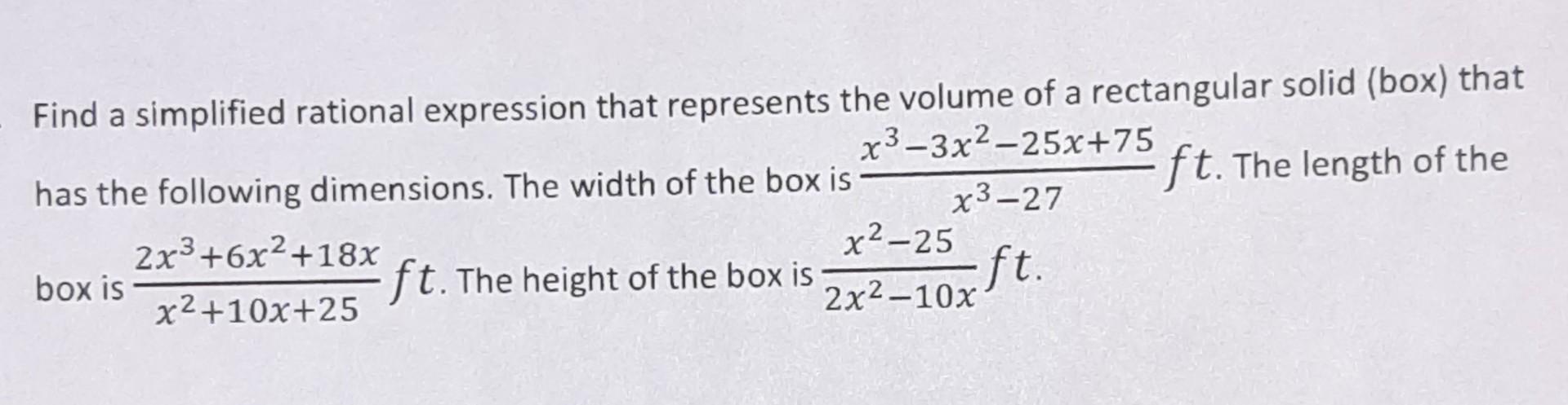 Solved Find a simplified rational expression that represents | Chegg.com