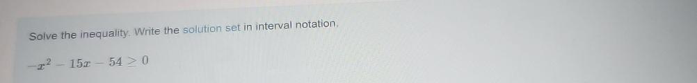 Solved Solve the inequality. Write the solution set in | Chegg.com