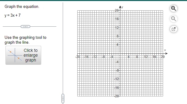 Solved Graph the equation.y=3x+7Use the graphing tool | Chegg.com
