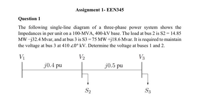 Solved The following single-line diagram of a three-phase | Chegg.com