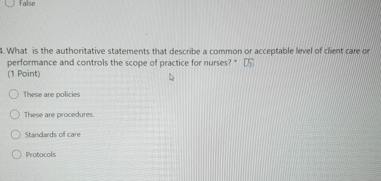 Solved False 4. What is the authoritative statements that | Chegg.com