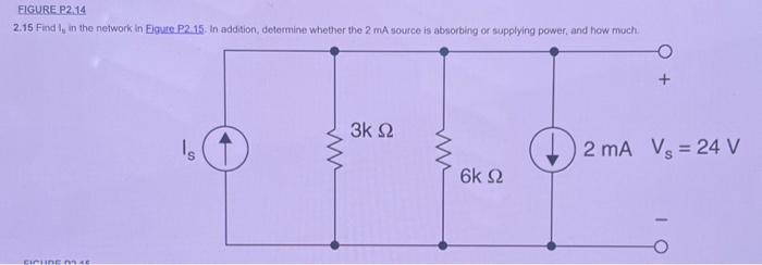 Solved EIGURE P2.14 2.15 Find 14 in the network in Equte P2 | Chegg.com