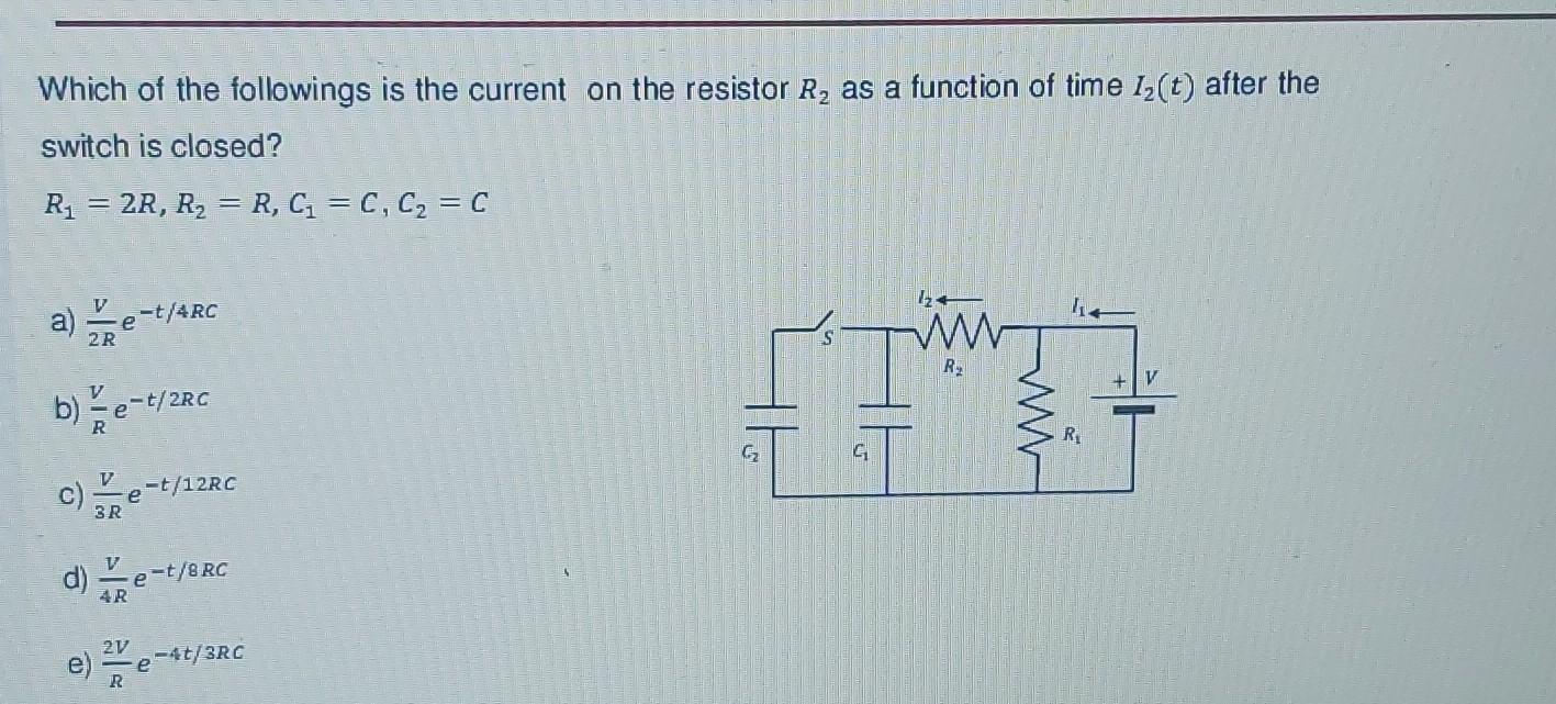Solved Which of the followings is the current on the | Chegg.com