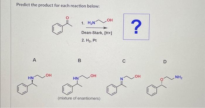 Solved Predict the product for each reaction below: 1. | Chegg.com