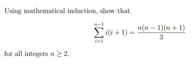 Solved Using mathematical induction, show | Chegg.com