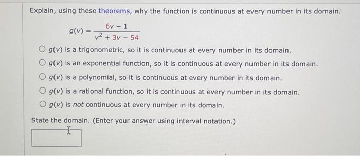 Explain, using these theorems, why the function is | Chegg.com