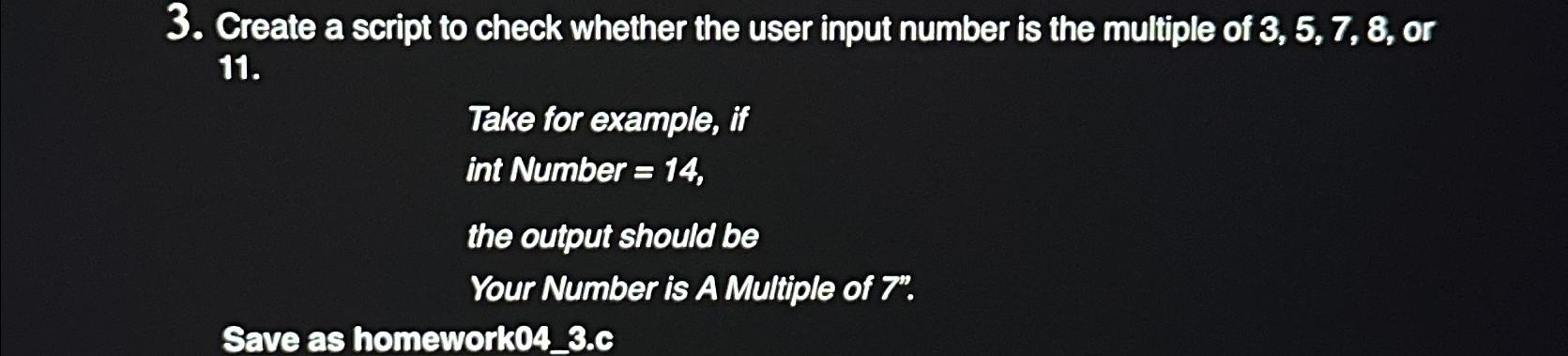 Solved Create a script to check whether the user input | Chegg.com
