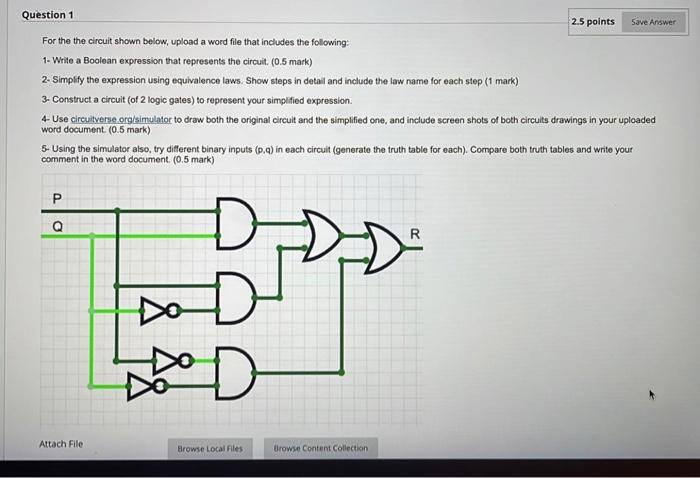 Solved For the the circuit shown below, upload a word file | Chegg.com