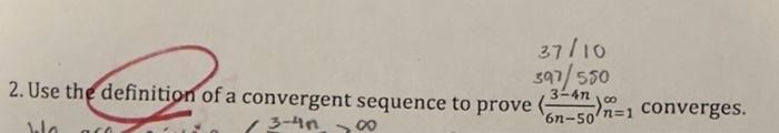 Solved 2. Use the definition of a convergent sequence to | Chegg.com