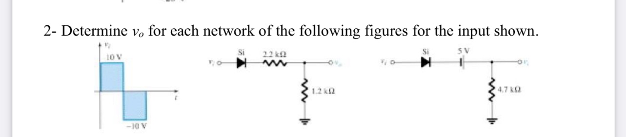 Solved 2- ﻿Determine vo ﻿for each network of the following | Chegg.com
