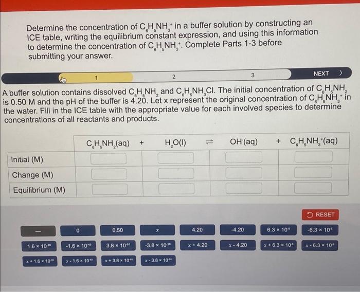 Solved Determine the concentration of C6H5NH3+in a buffer | Chegg.com