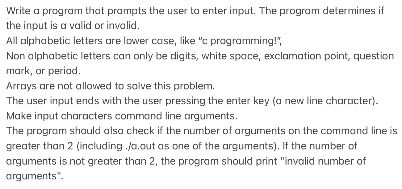 Solved Write a program that prompts the user to enter input. | Chegg.com