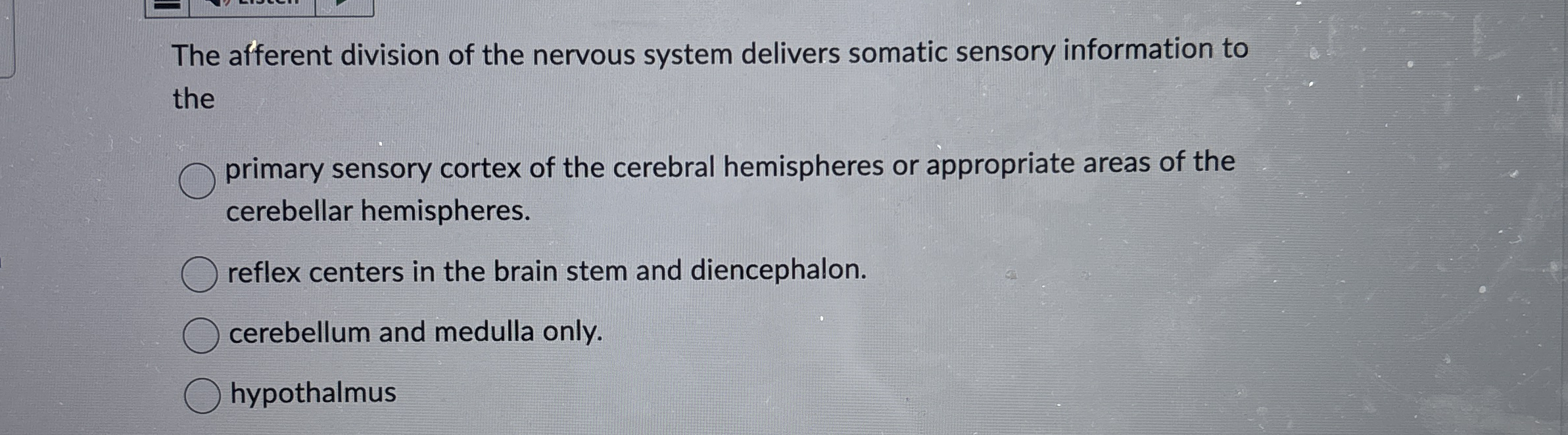 Solved The afferent division of the nervous system delivers | Chegg.com