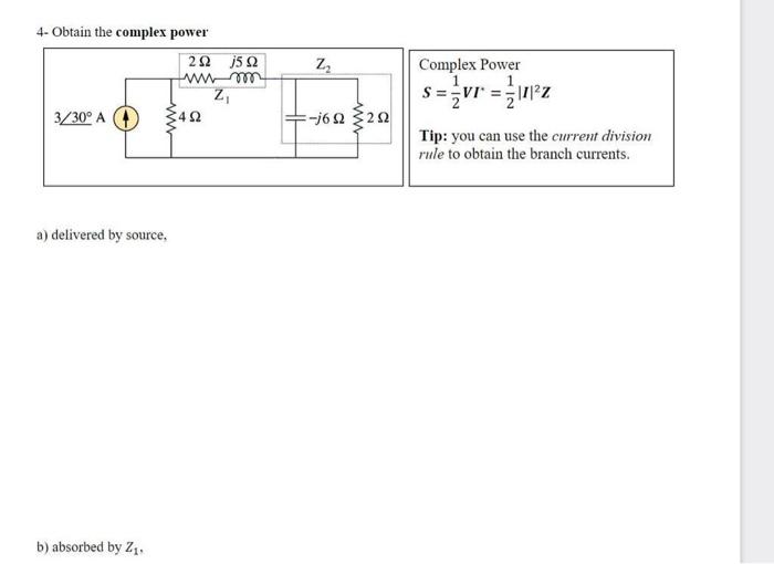 Solved 4- Obtain the complex power Complex Power | Chegg.com