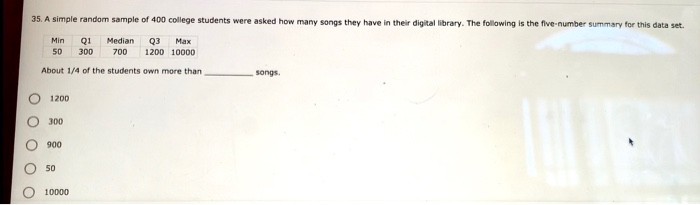 Solved 35. A simple random sample of 400 college students | Chegg.com