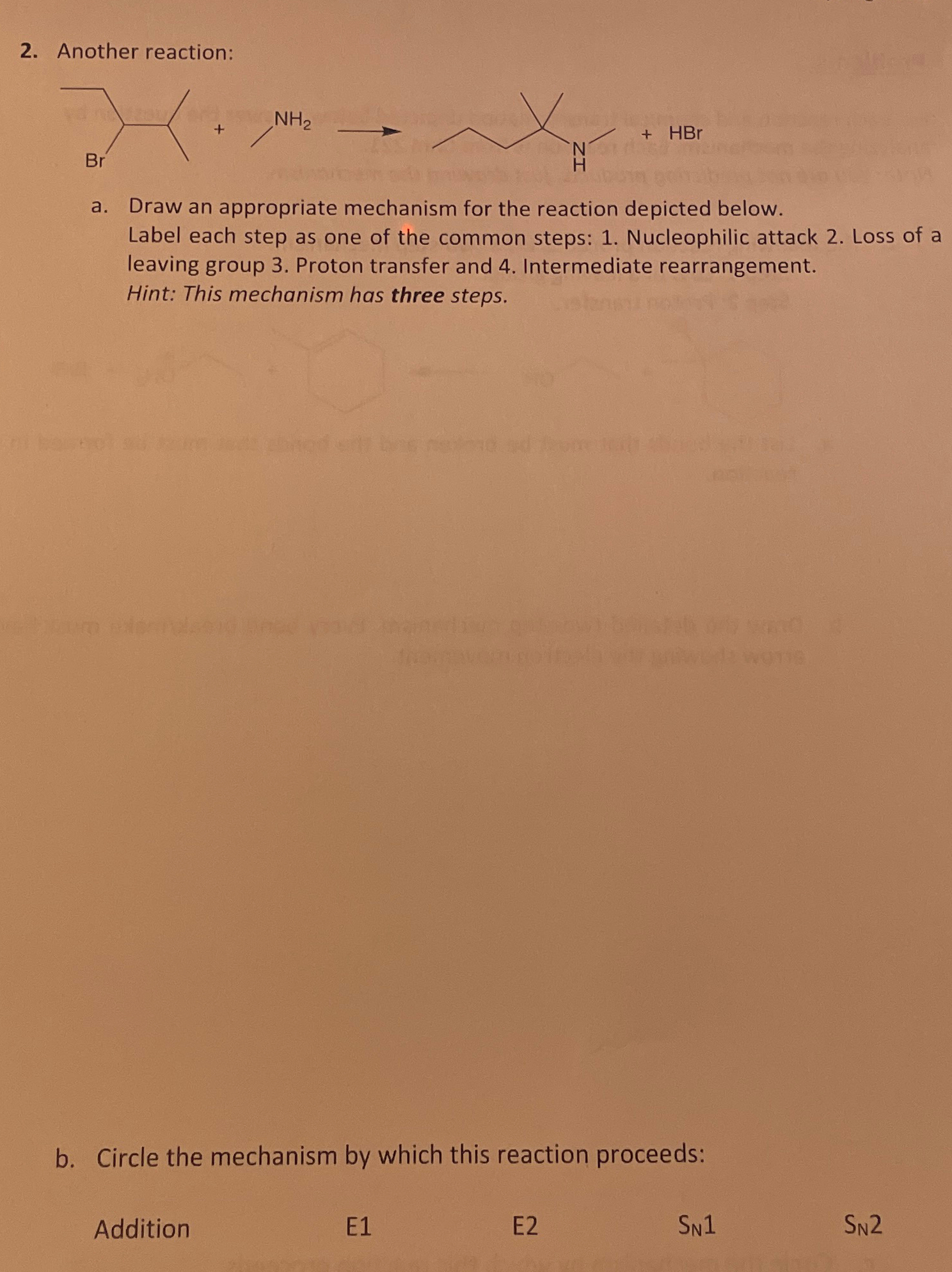Solved Another reaction:a. ﻿Draw an appropriate mechanism | Chegg.com