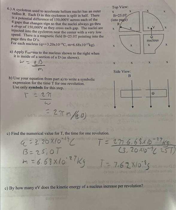 Solved if you could double check my work and help me finish( | Chegg.com