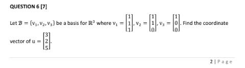 Solved Let B={v1,v2,v3} be a basis for R3 where | Chegg.com