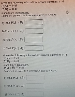 Solved Given the following information, answer questions | Chegg.com