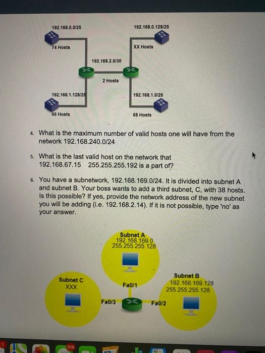 Solved 192.168.0.0/25 192.168.0.128/25 74 Hosts XX Hosts | Chegg.com