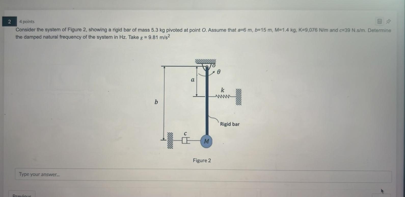 Solved 2 4 points Consider the system of Figure 2, showing a | Chegg.com