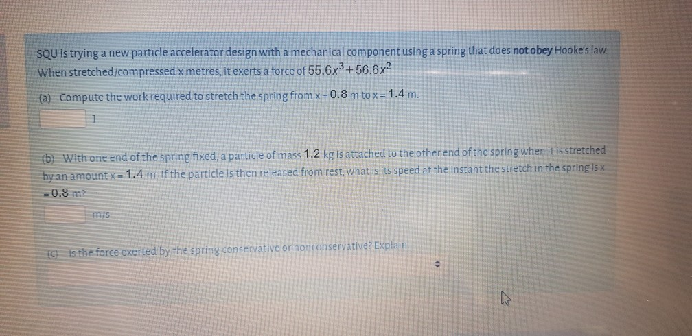 Solved SQU is trying a new particle accelerator design with | Chegg.com