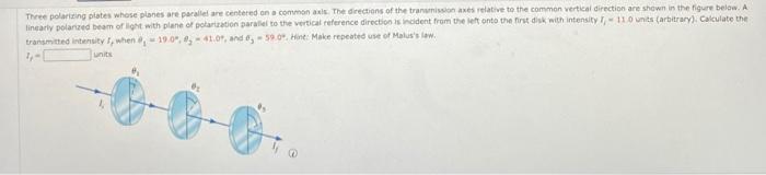 Solved Three polaring plates whose planes are parallel are | Chegg.com