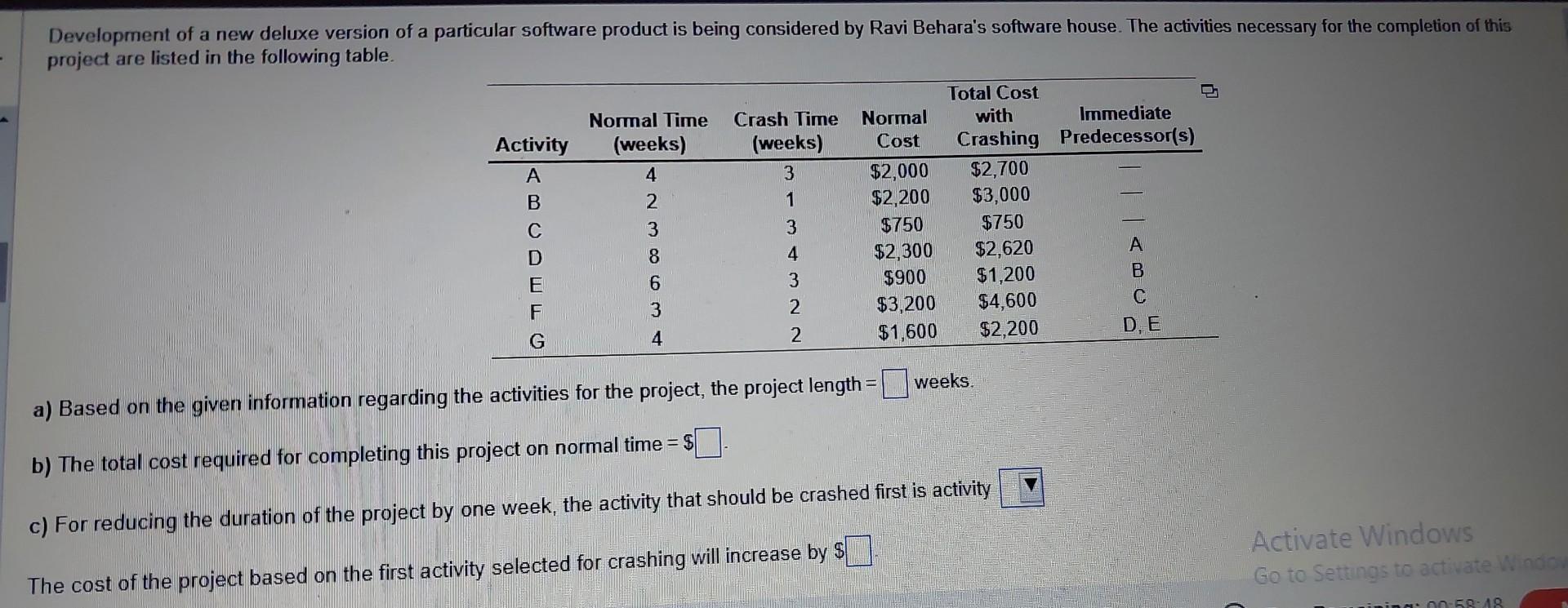 Solved Development of a new deluxe version of a particular | Chegg.com