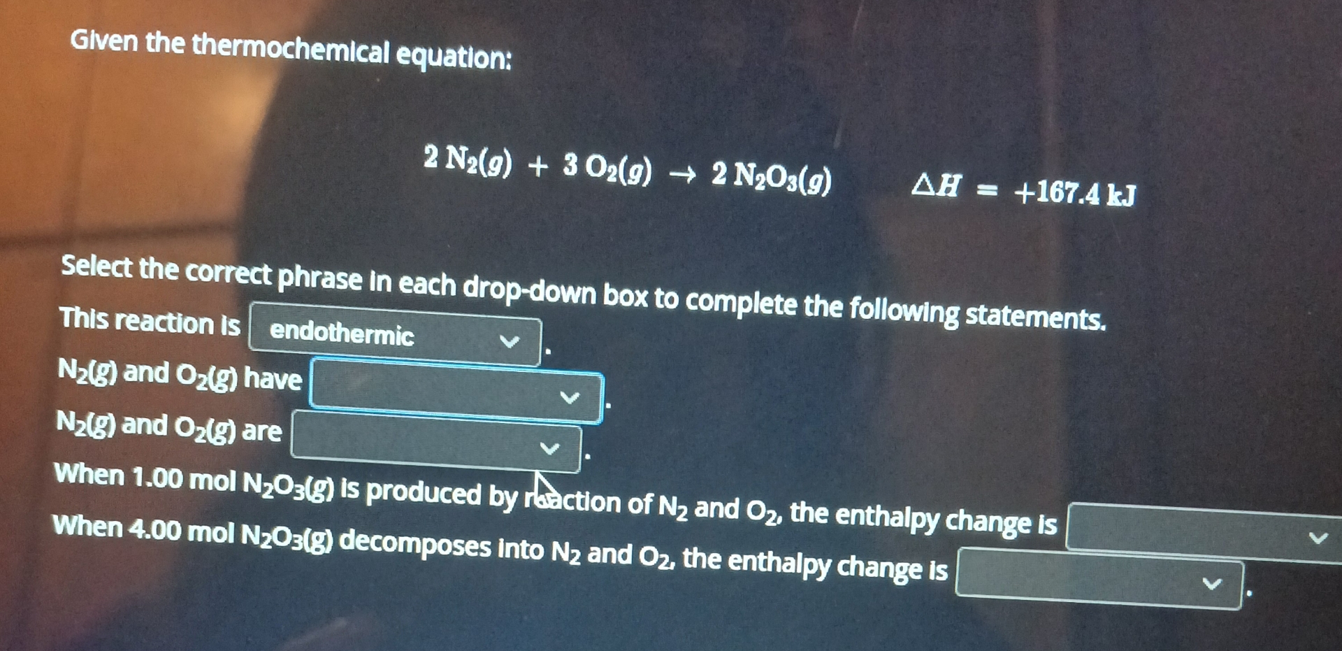 Solved Glven the thermochemical equation:Select the correct | Chegg.com