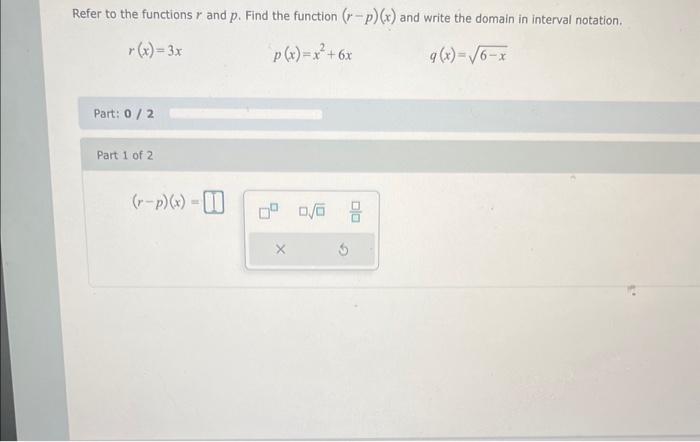 Solved Refer to the functions r and p. Find the function | Chegg.com