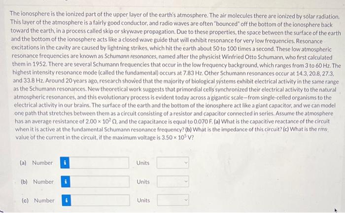 Solved The ionosphere is the ionized part of the upper layer | Chegg.com